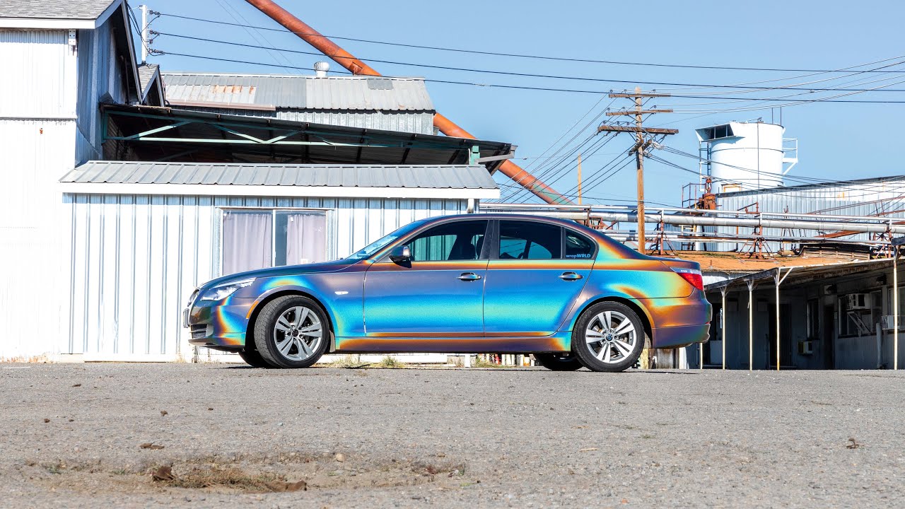 Gloss Metallic Pride Prismatic Grey Color Change on a BMW - YouTube