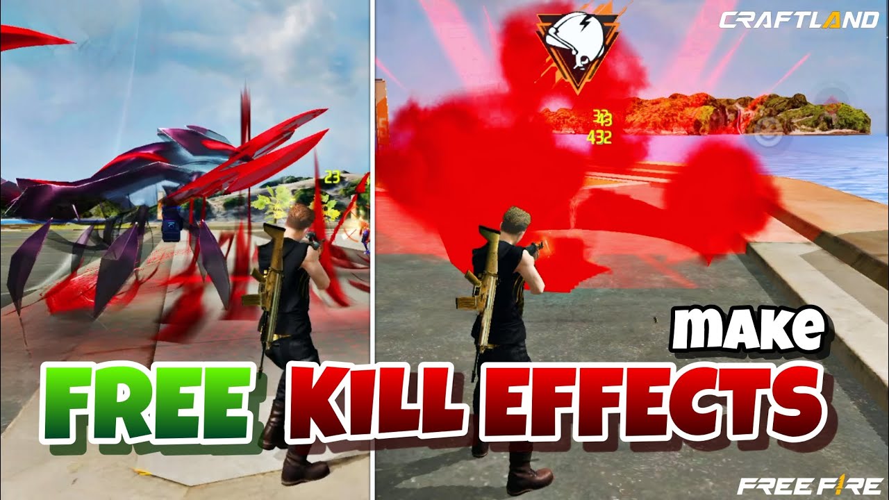 How to Make Kill Effect in Freefire Craftland - YouTube