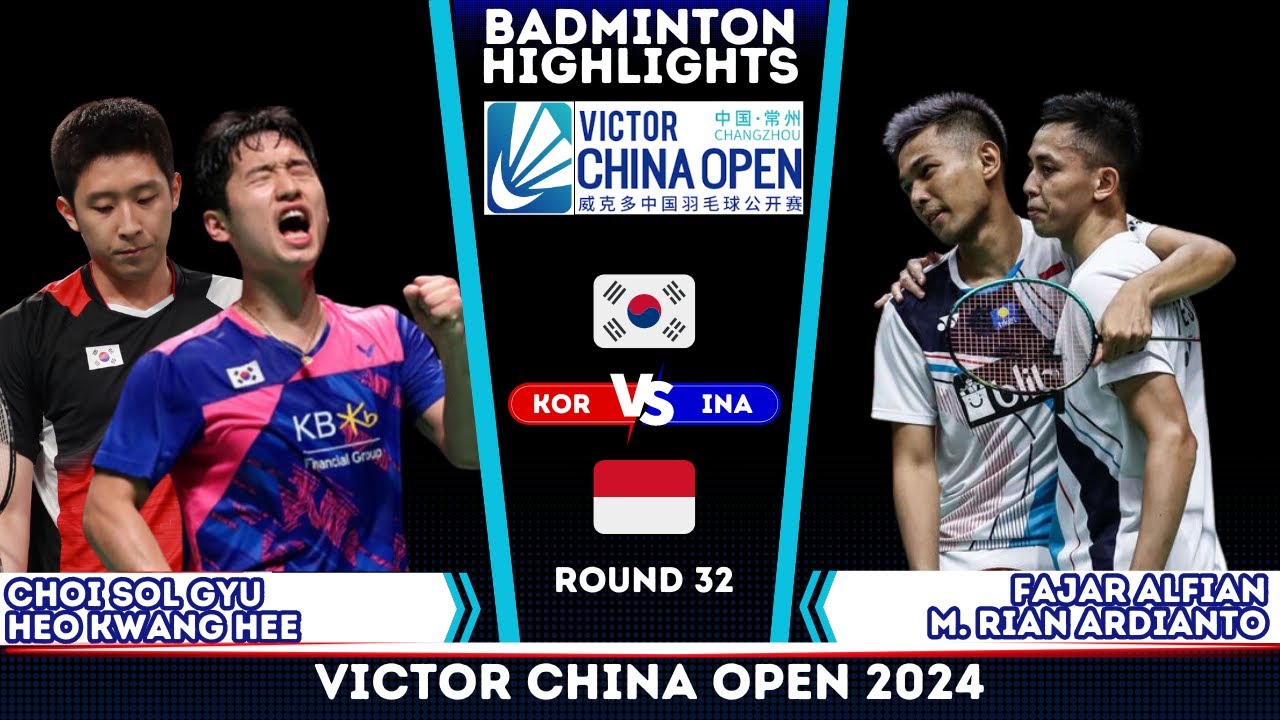 Choi/Heo (KOR) vs Fajar/Rian (INA) | China Open 2024 Badminton - YouTube