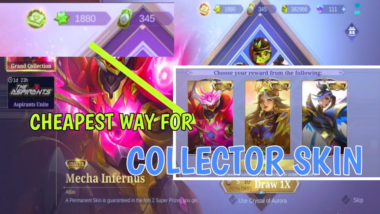 Atlas/Ling/Vexana collector skin at cheapest cost with least daimond ...