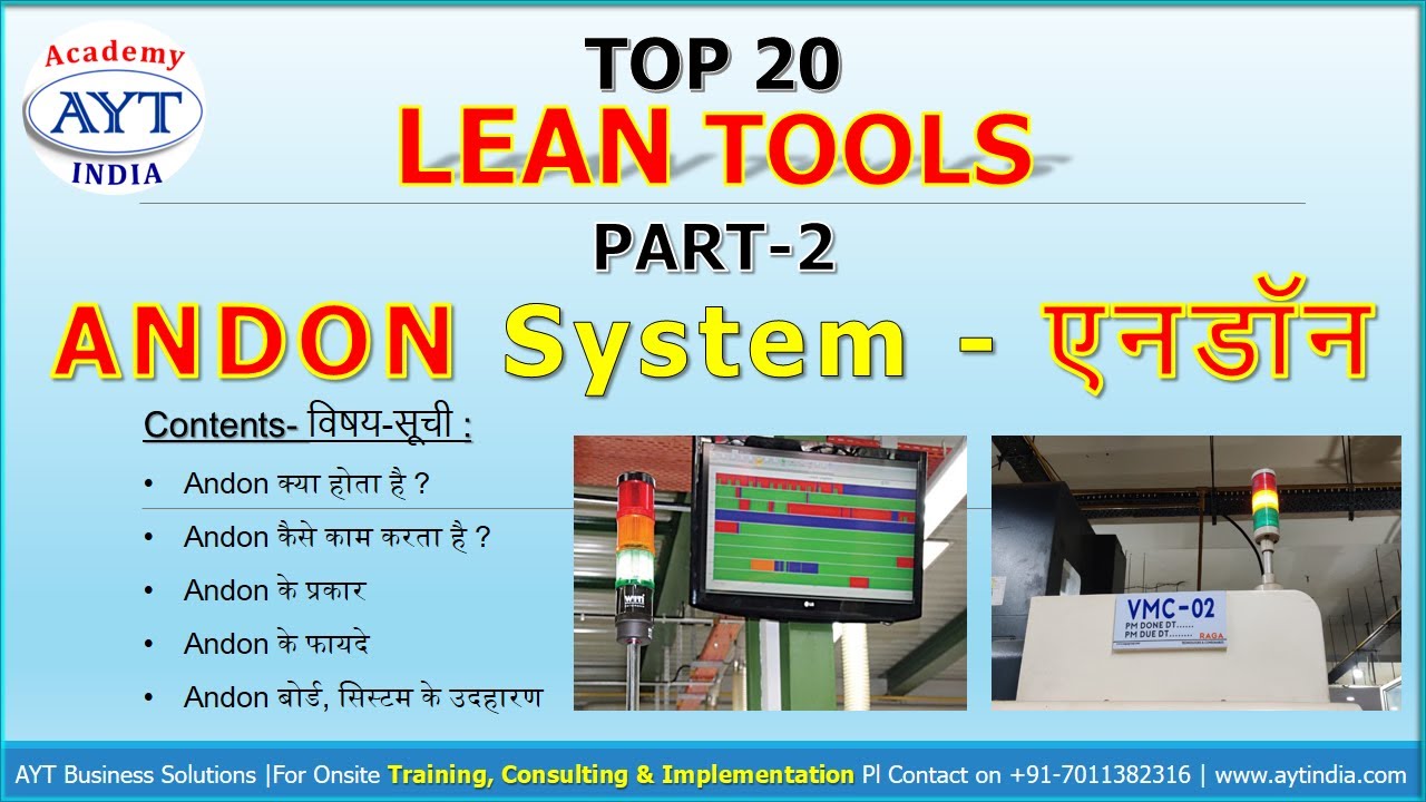 Andon System (In Hindi)| Andon in Lean Manufacturing I Top 20 Lean ...