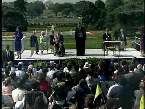 ADA Signing Ceremony - July 26, 1990 (pt1) - YouTube
