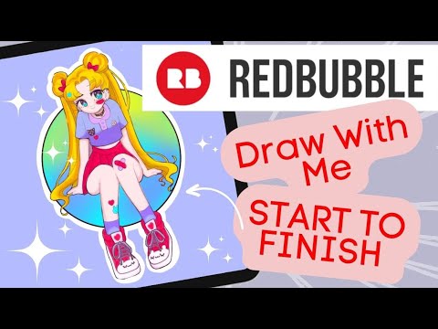 💙💖how to make redbubble stickers | make money selling stickers on ...
