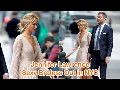 Jennifer Lawrence Sexy Braless Out in NYC