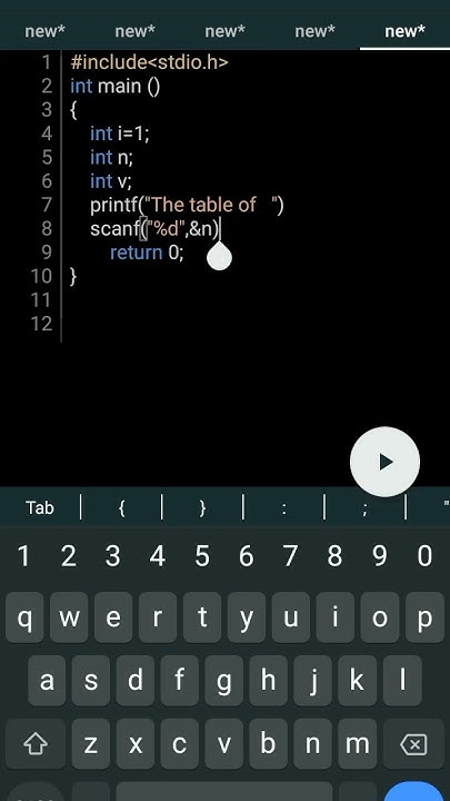 Code of writing table of any number using while loop in C language # ...