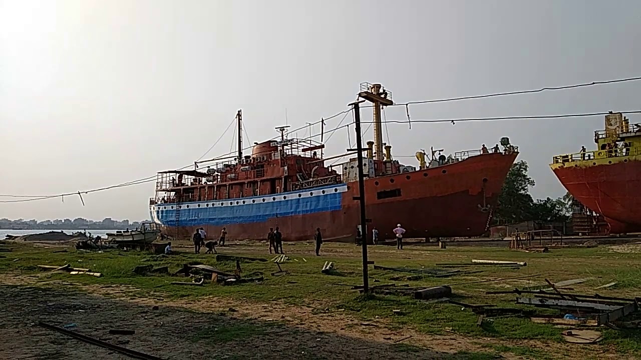 Ship launching by slipway in Bangladesh - YouTube