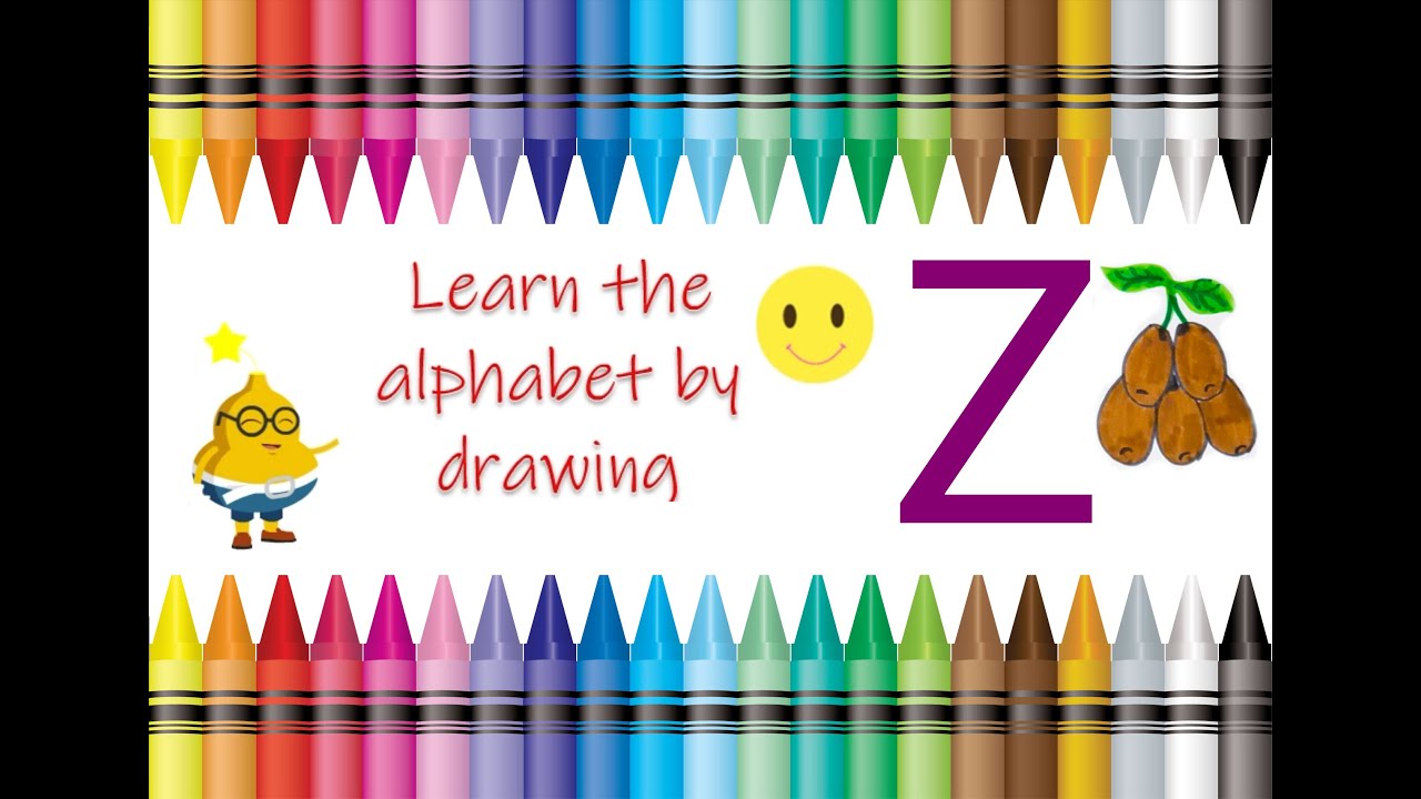 Learn the alphabet by drawing | Z for Ziziphus | How to draw ziziphus ...