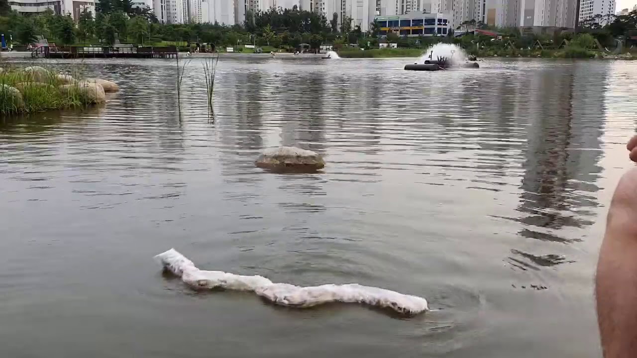 Snake Robot Moving on the water - YouTube