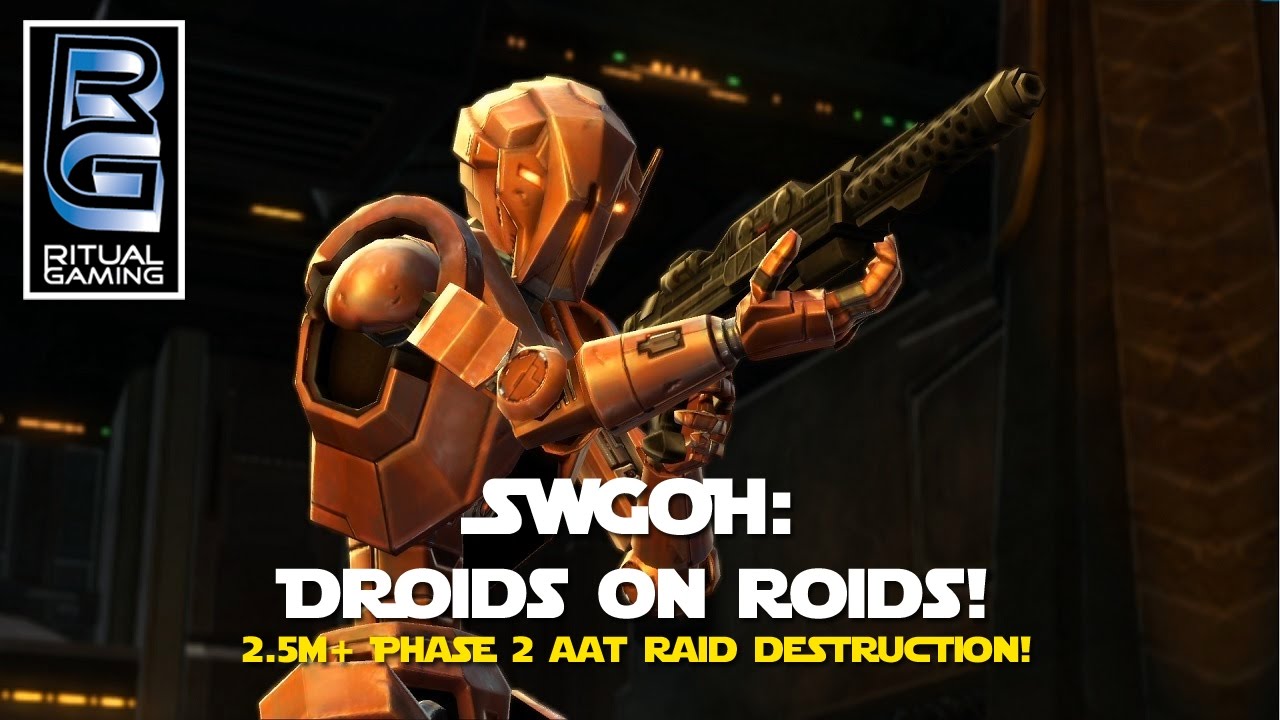 SWGOH: Droids on Roids! 2.5m+ AAT Raid Normal Phase 2 - YouTube