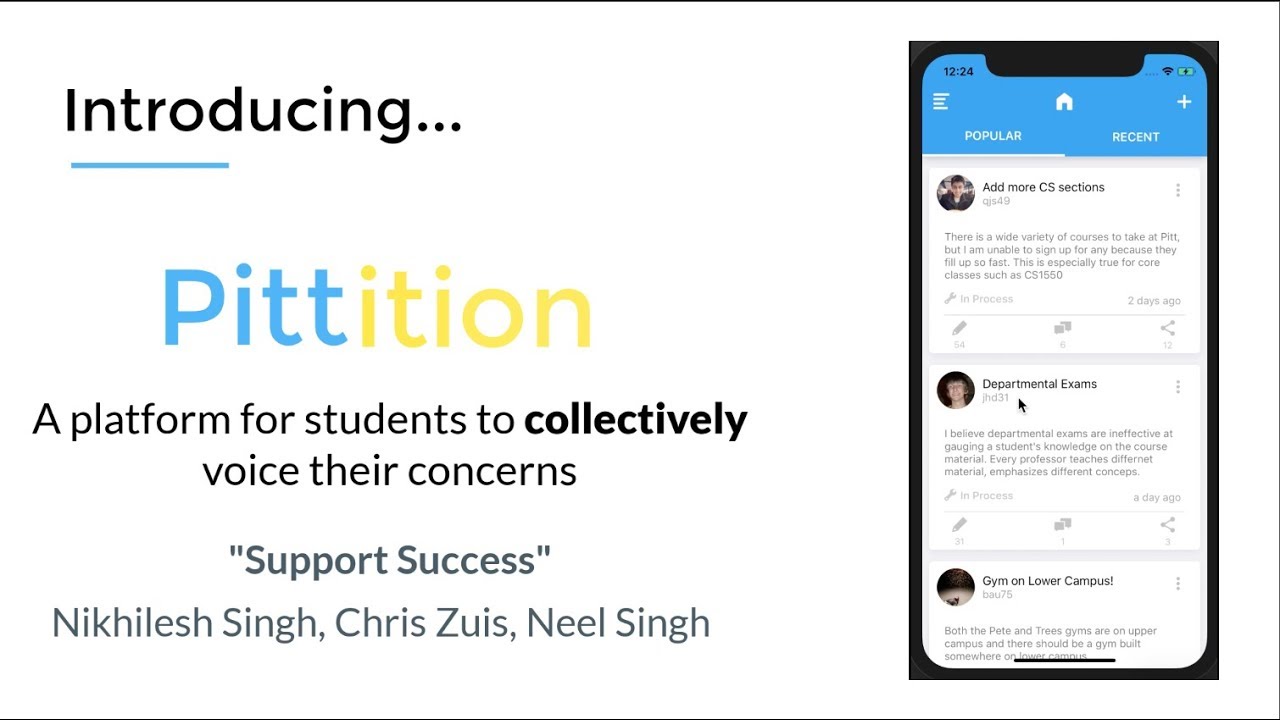 Pittition - Pitt Mobile App Challenge 2018 - YouTube