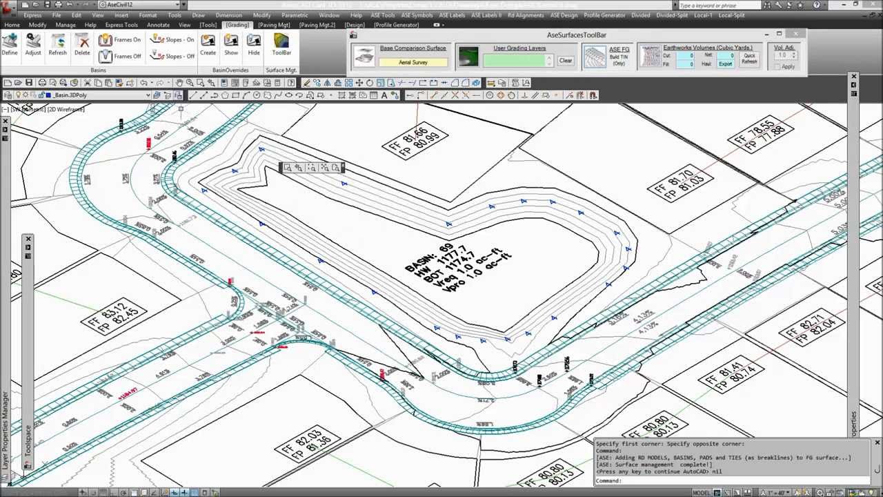 Basin Definition (Basic) Using ASE Civil 2012 - YouTube