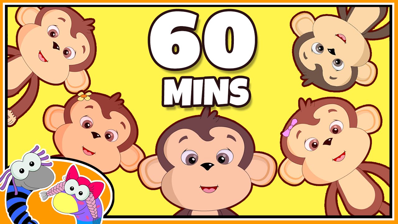 Five Little Monkeys Jumping On The Bed | Nursery Rhymes Collection By ...