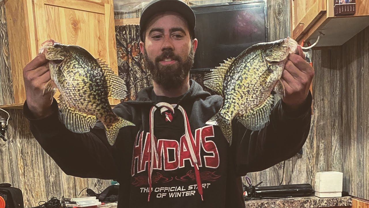 Late Ice Panfish (QUARENTEENED) lots of water - YouTube