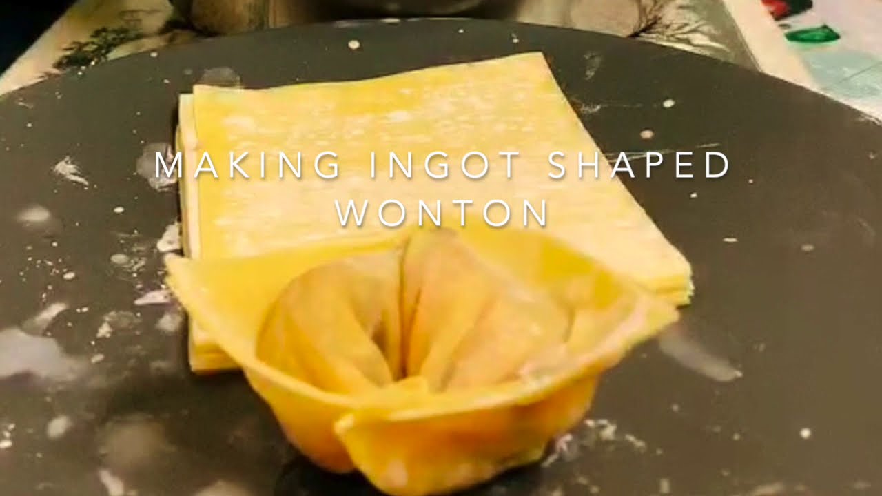 Wonton Folding - Ingot Shape - YouTube