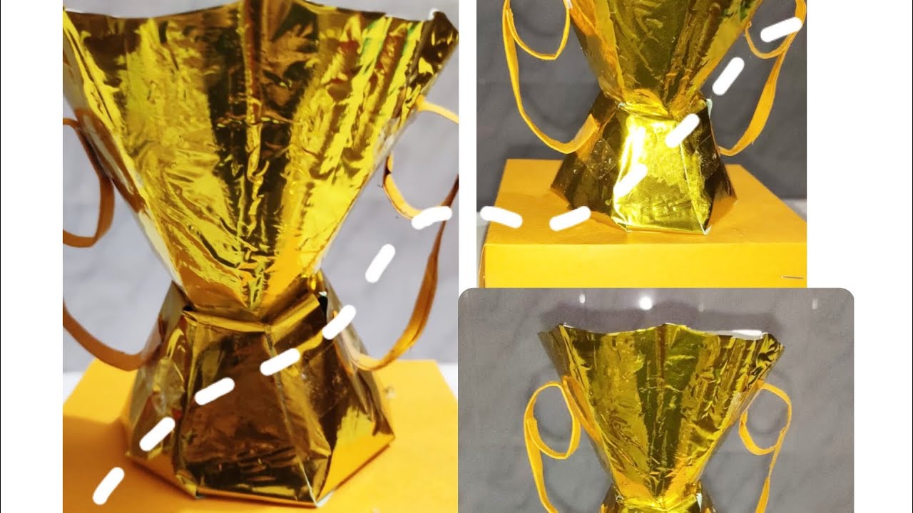 trophy making with paper 🏆by#craftergagan - YouTube