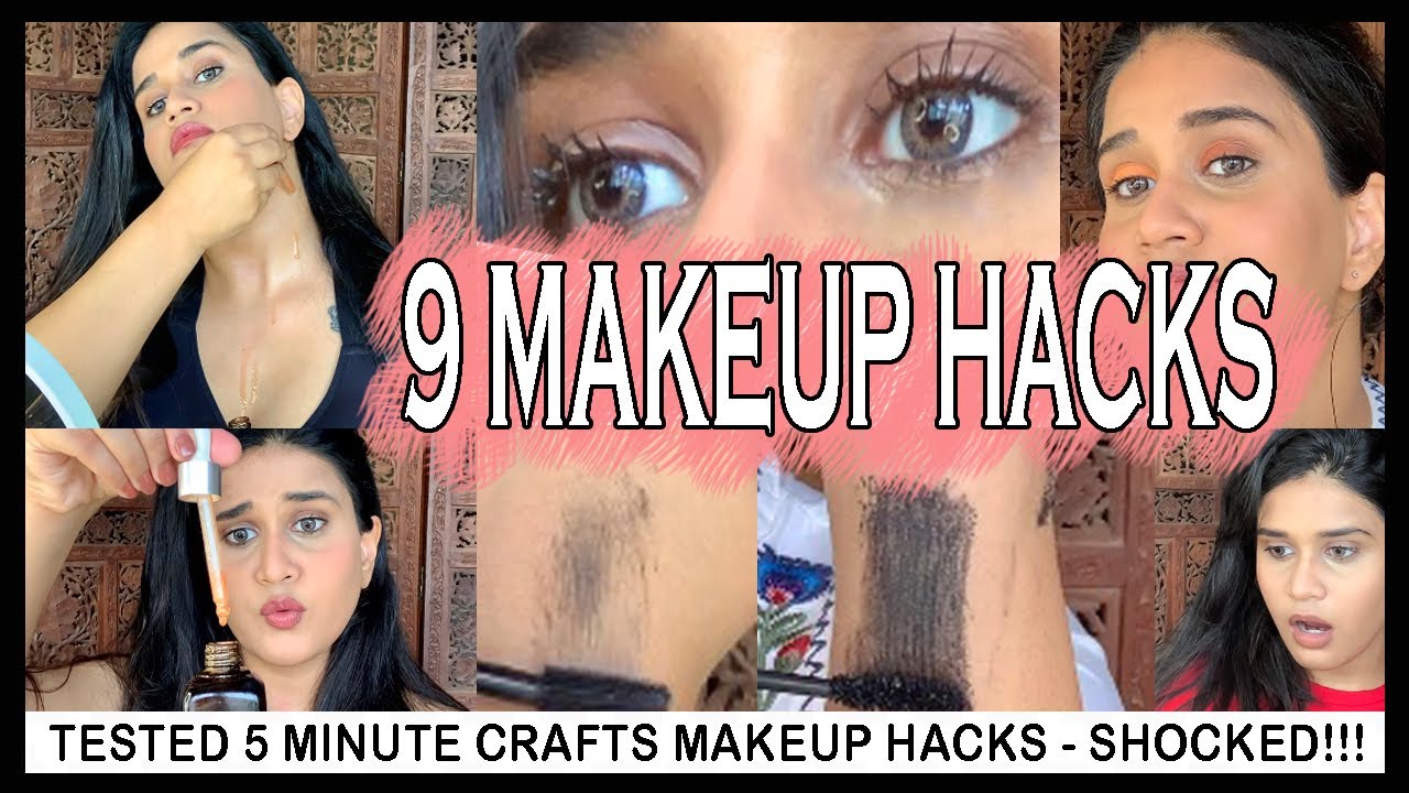Top 9 - 5 minute crafts makeup – Makeup hacks || Combined my top ...