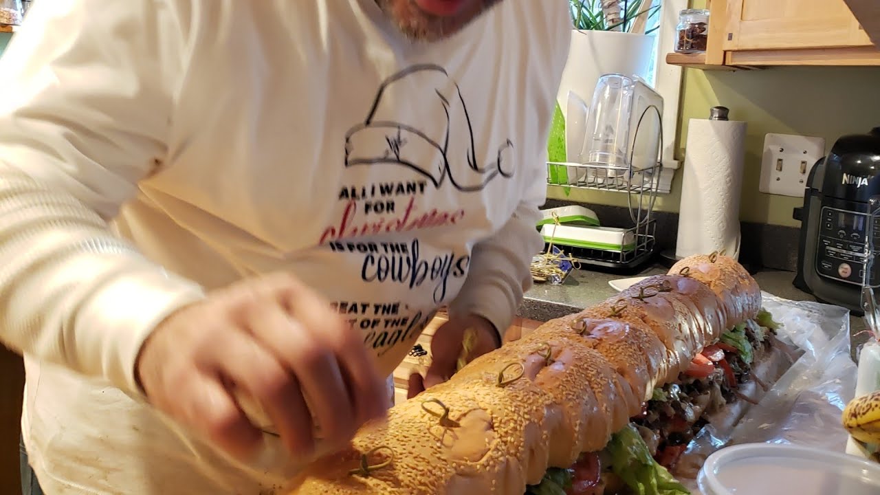 Spicy Fried Chicken Three Foot Sub - YouTube