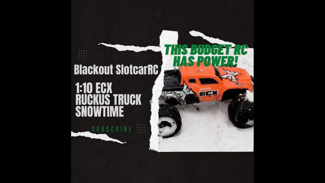 1:10 Scale RC Truck- ECX Ruckus Snow Run - YouTube