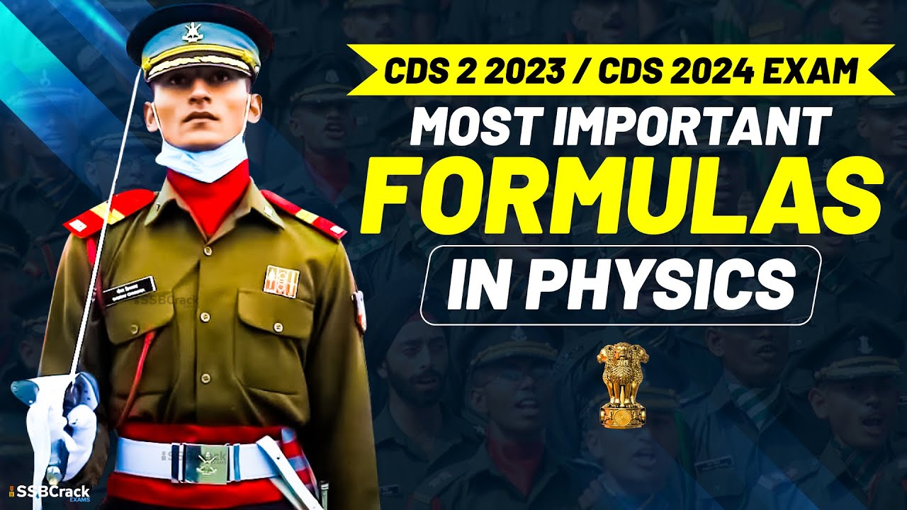 Most Important Formulas in Physics For CDS 2 2023 | CDS 2024 Exam - YouTube