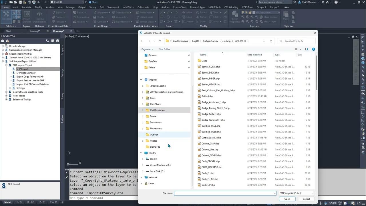 SHP Import Utilities Import Demonstration 1 - YouTube
