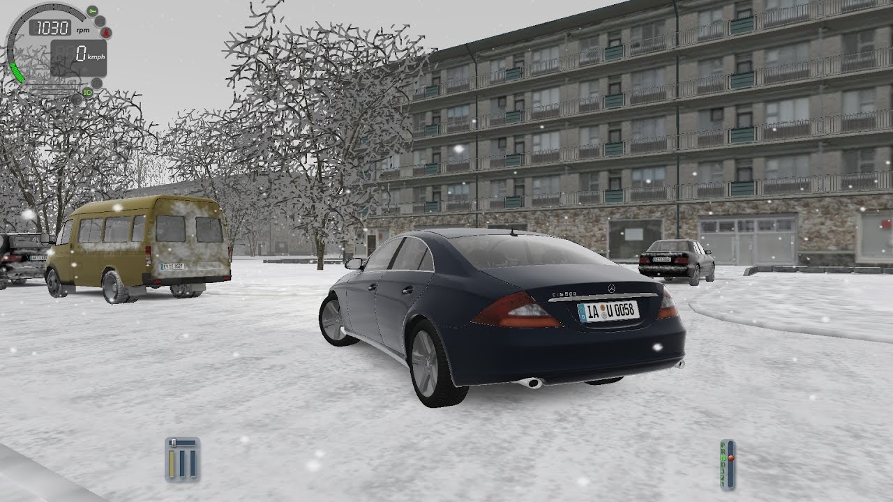 City Car Driving 1.5.3 Mercedes CLS 500 SNOW [G27] - YouTube