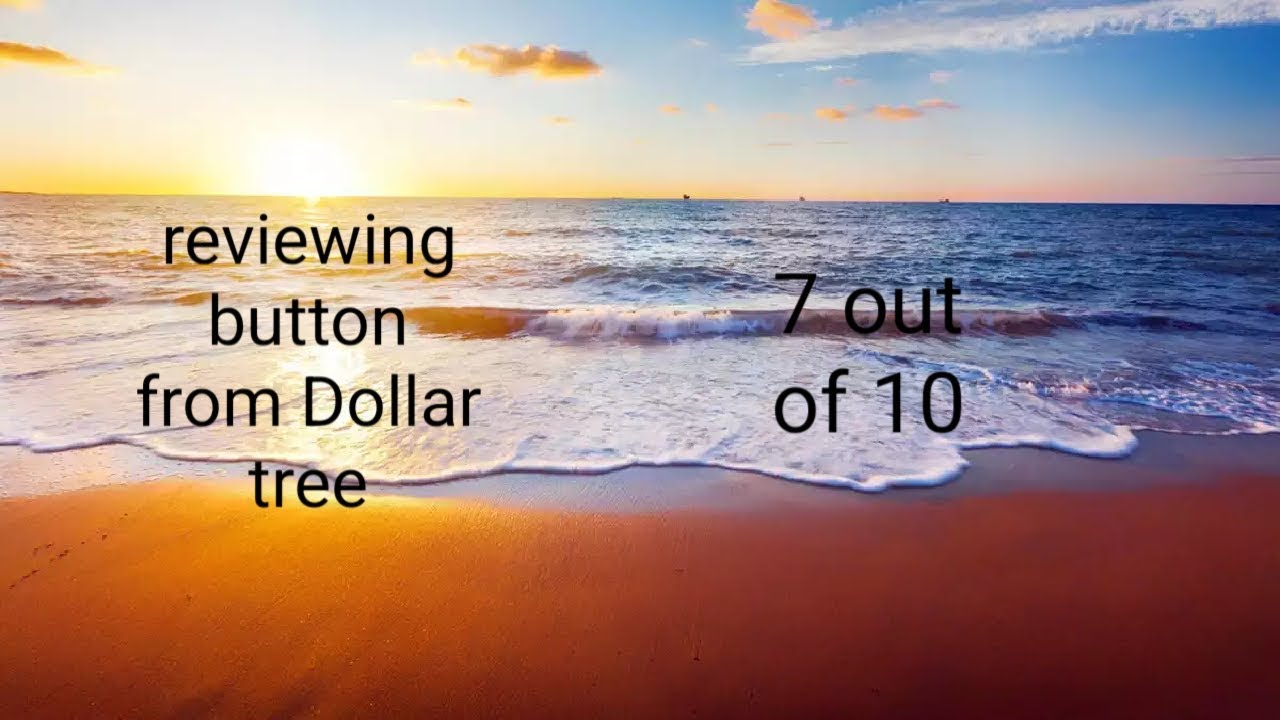 button from Dollar tree - YouTube
