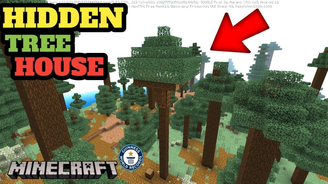 MINECRAFT BUT HIDDEN TREE HOUSE IN MY WORLD IAV23 - YouTube