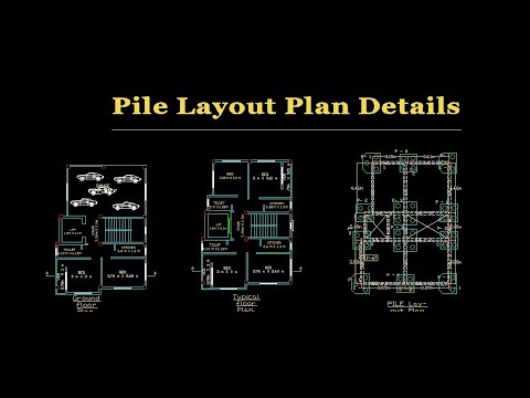 Pile Layout Plan Details in AutoCAD - YouTube