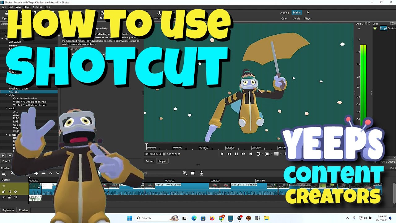 Shotcut Tutorial (Yeeps: Hide & Seek) How To for Content Creators - YouTube