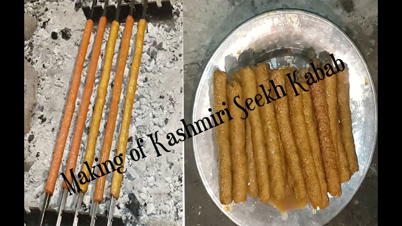 Kashmiri Seekh Kebab recipe | How kebabs are made in a Kashmiri wedding ...