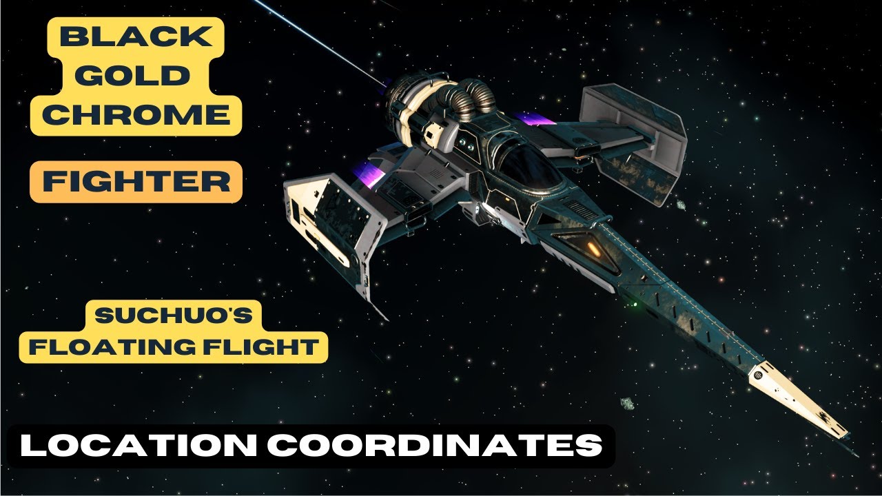 NMS Black Gold Chrome Fighter | Suchuo's Floating Flight | EUCLID - YouTube