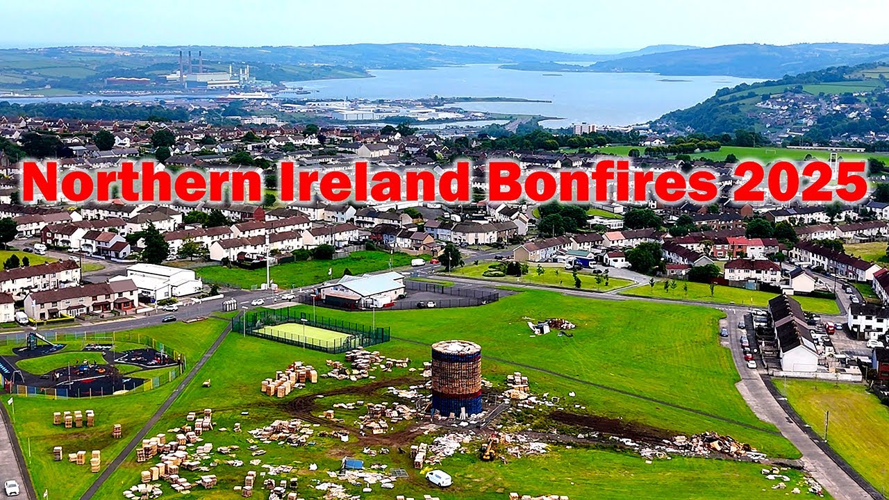 Northern Ireland Bonfires June 2025 - YouTube