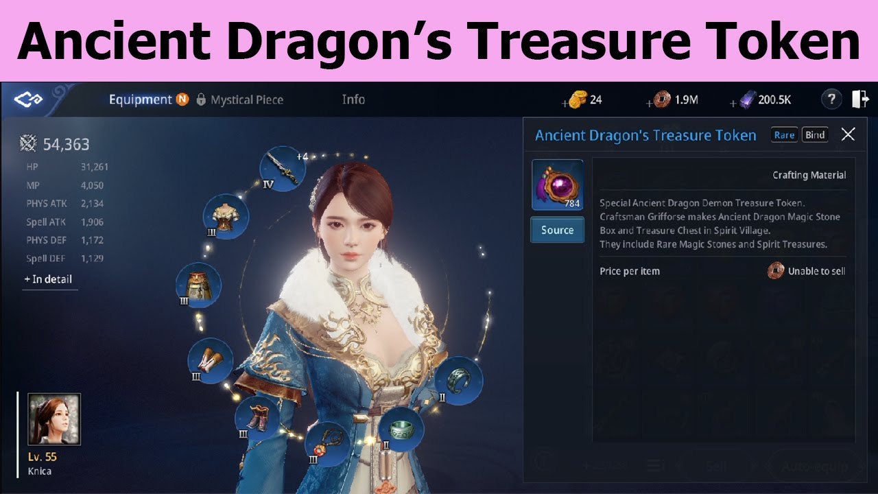What is Ancient Dragon's Treasure Token in MIR4? - YouTube