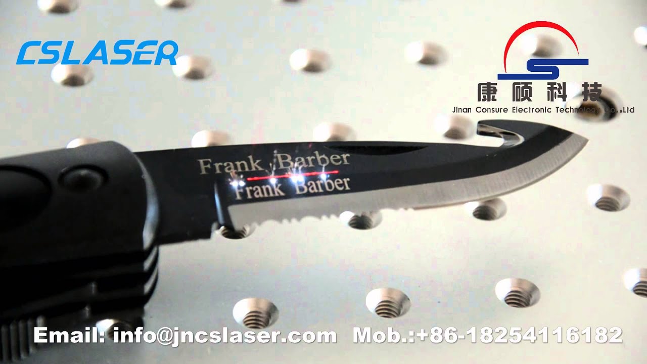 Knife Fiber Engraving Machine, Metal Laser Engraving Machine - YouTube