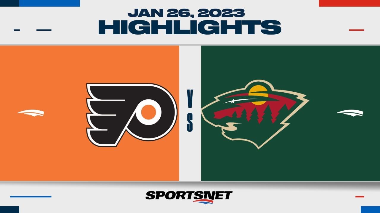 NHL Highlights | Flyers vs. Wild - January 26, 2023 - YouTube