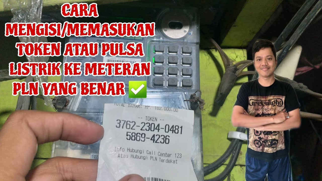 cara memasukan,mengisi ulang pulsa atau token listrik ke meteran PLN ...