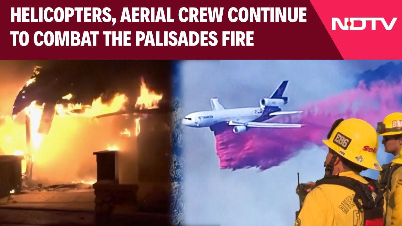 Los Angeles Fires | California: Helicopters And Aerial Crew Continue To ...