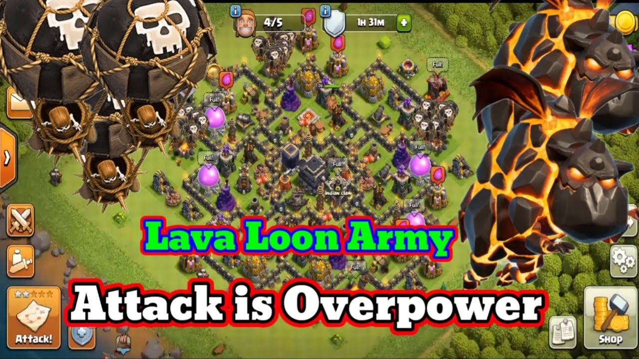 Town hall 9 Lavaloon Attack | Super Attack This Army - YouTube