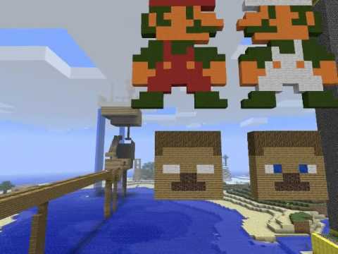 Esculturas en Minecraft ( Pixel Art ) - YouTube