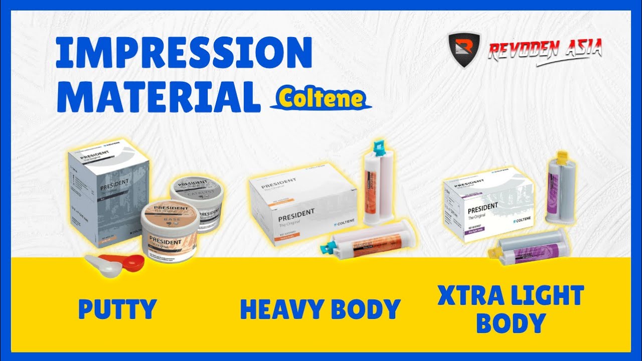 IMPRESSION MATERIAL - PUTTY - EXTRA LIGHT BODY - HEAVY BODY - COLTENE ...