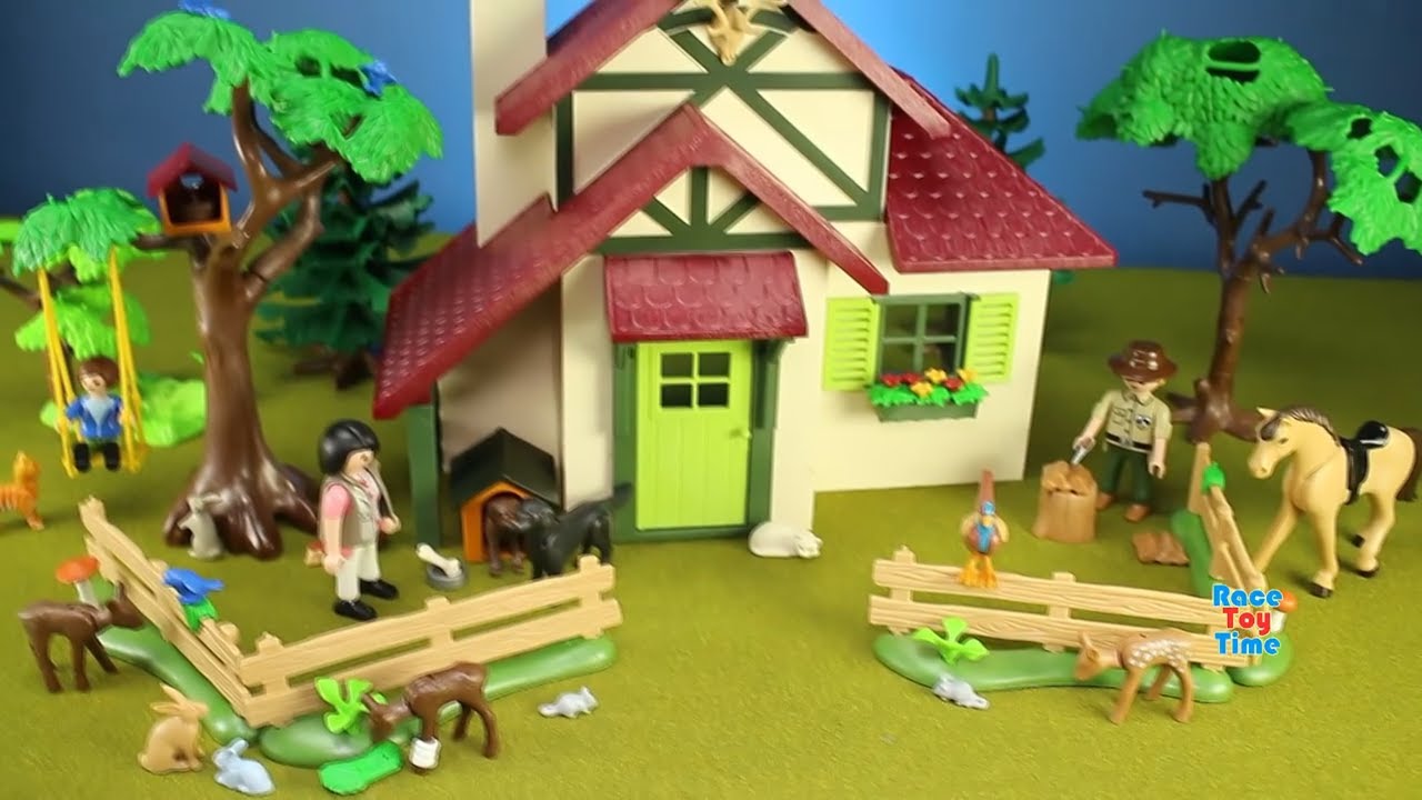 Playmobil Forest Ranger's House Building Toy Set with Animals Build ...