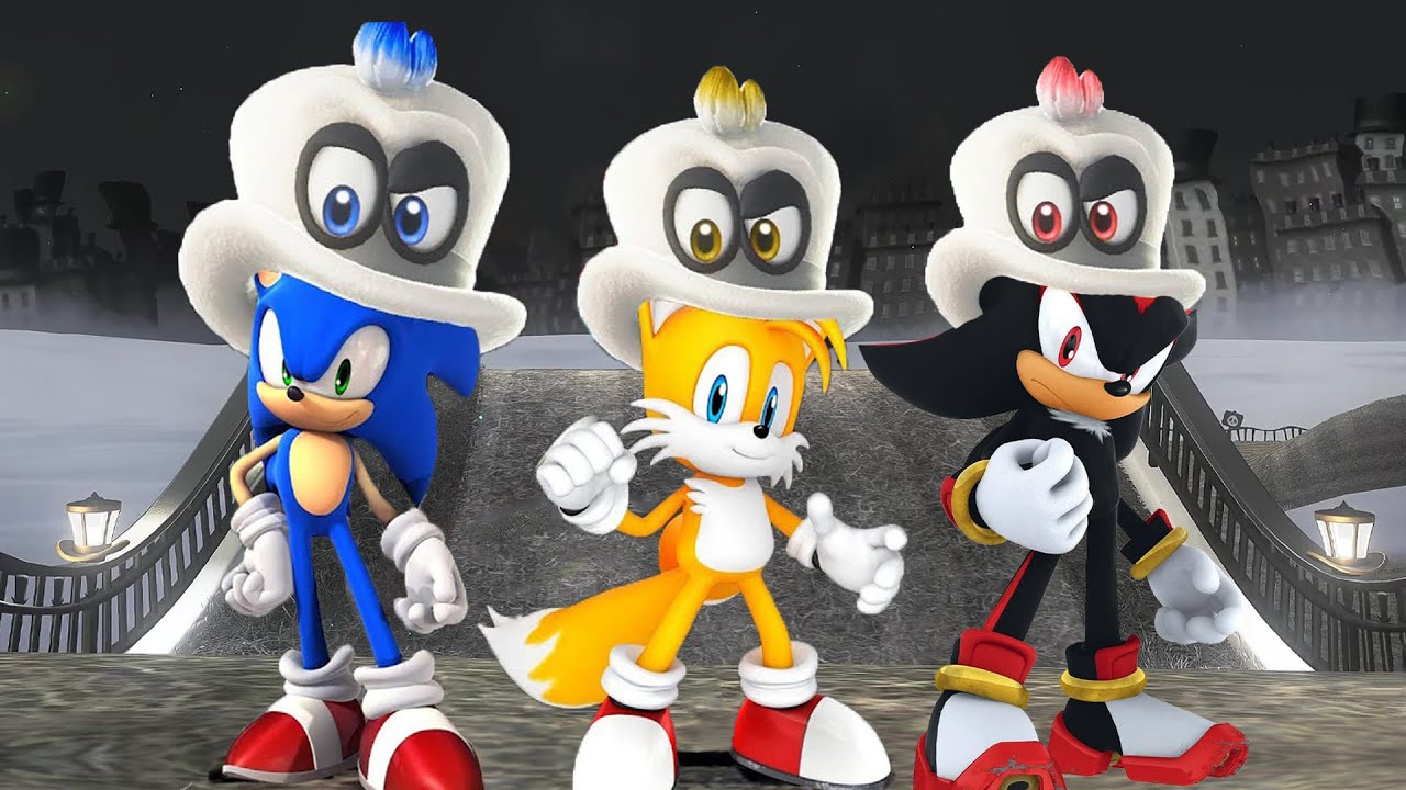 Playable Sonic, Shadow and Tails in Super Mario Odyssey (HD) - YouTube