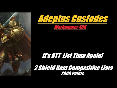 Custodes Shield Host Competitive RTT Lists 2000 Points Warhammer 40K ...