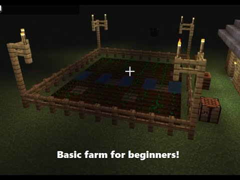 How to build a basic farm in Minecraft for beginners. - YouTube
