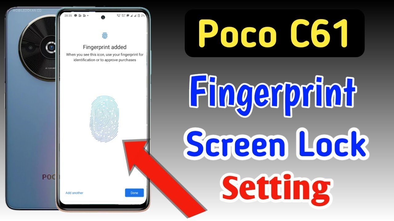 Poco c61 fingerprint screen lock | fingerprint lock setting in Poco c61 ...