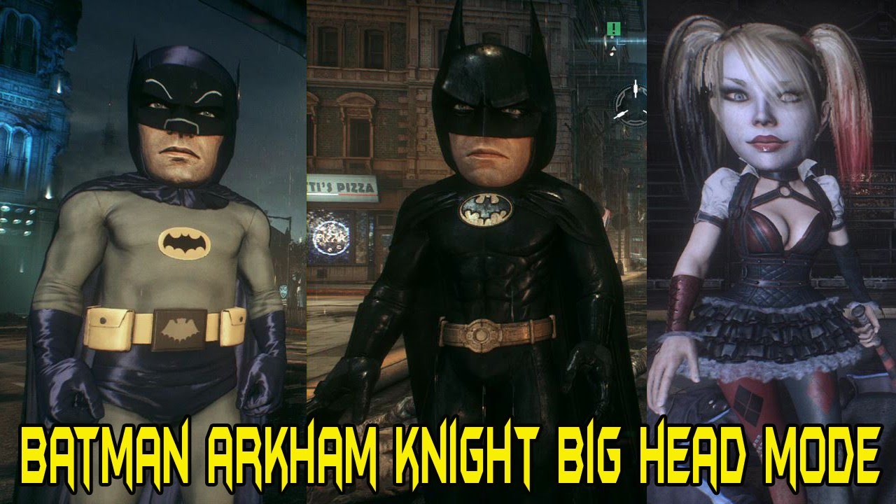 Batman Arkham Knight BIG HEAD Mode - YouTube