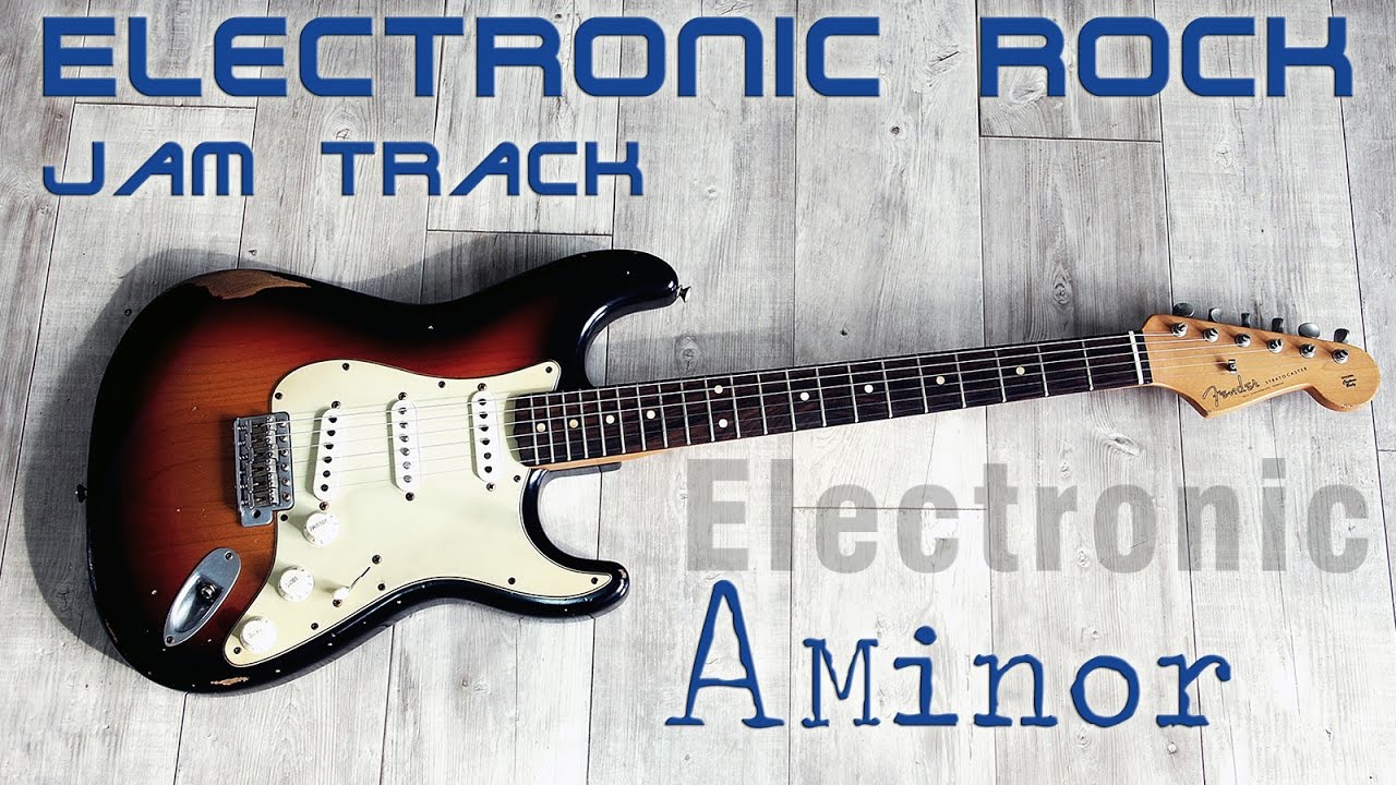 A Minor Electronic Rock Guitar Backing Track 108 Bpm - YouTube