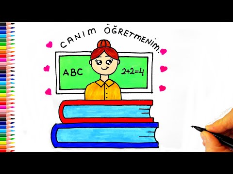 Öğretmenler Günü Resmi Çizimi - Kolay Çizimler - 24 Kasım Öğretmenler Günü Resmi Çizimi