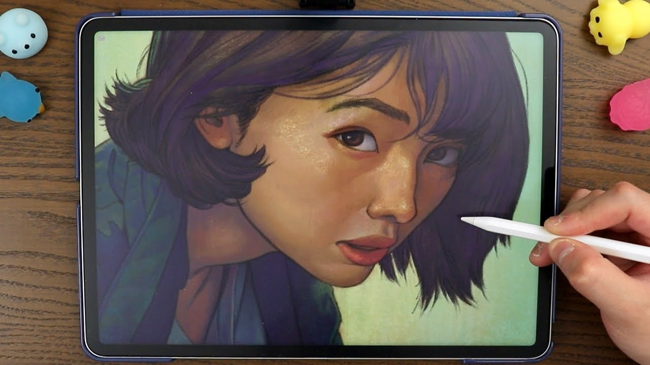 iPad ASMR - Drawing Hoyeon Jung (player 067 from Squid Game) in my ...