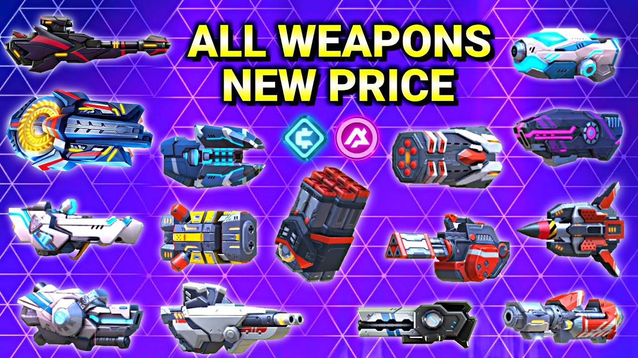 All Weapons New Price - Mech Arena Robot Showdown - YouTube